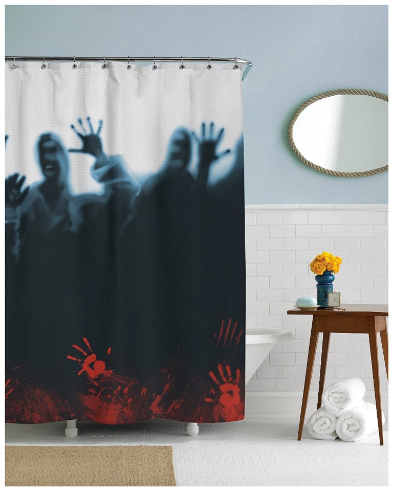 21 Horror Inspired Shower Curtains To Creep Up Your Home - Riot Daily